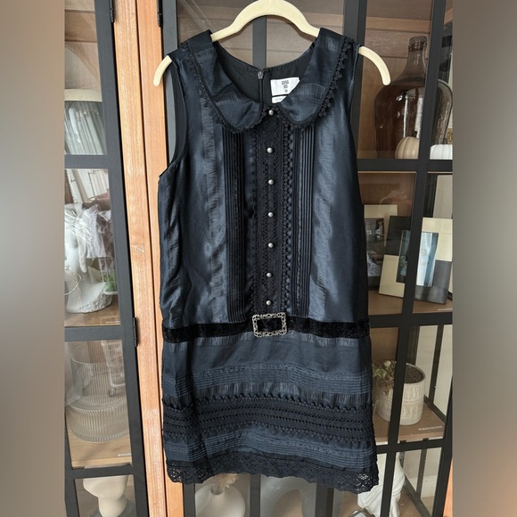 Anna Sui | Dresses | Anna Sui Mini Dress Target Collab Black Drop Waist ...